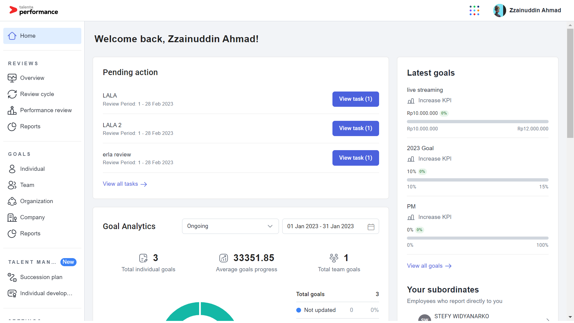 Sekilas Tentang Employee Dashboard pada Talenta Performance – Mekari ...
