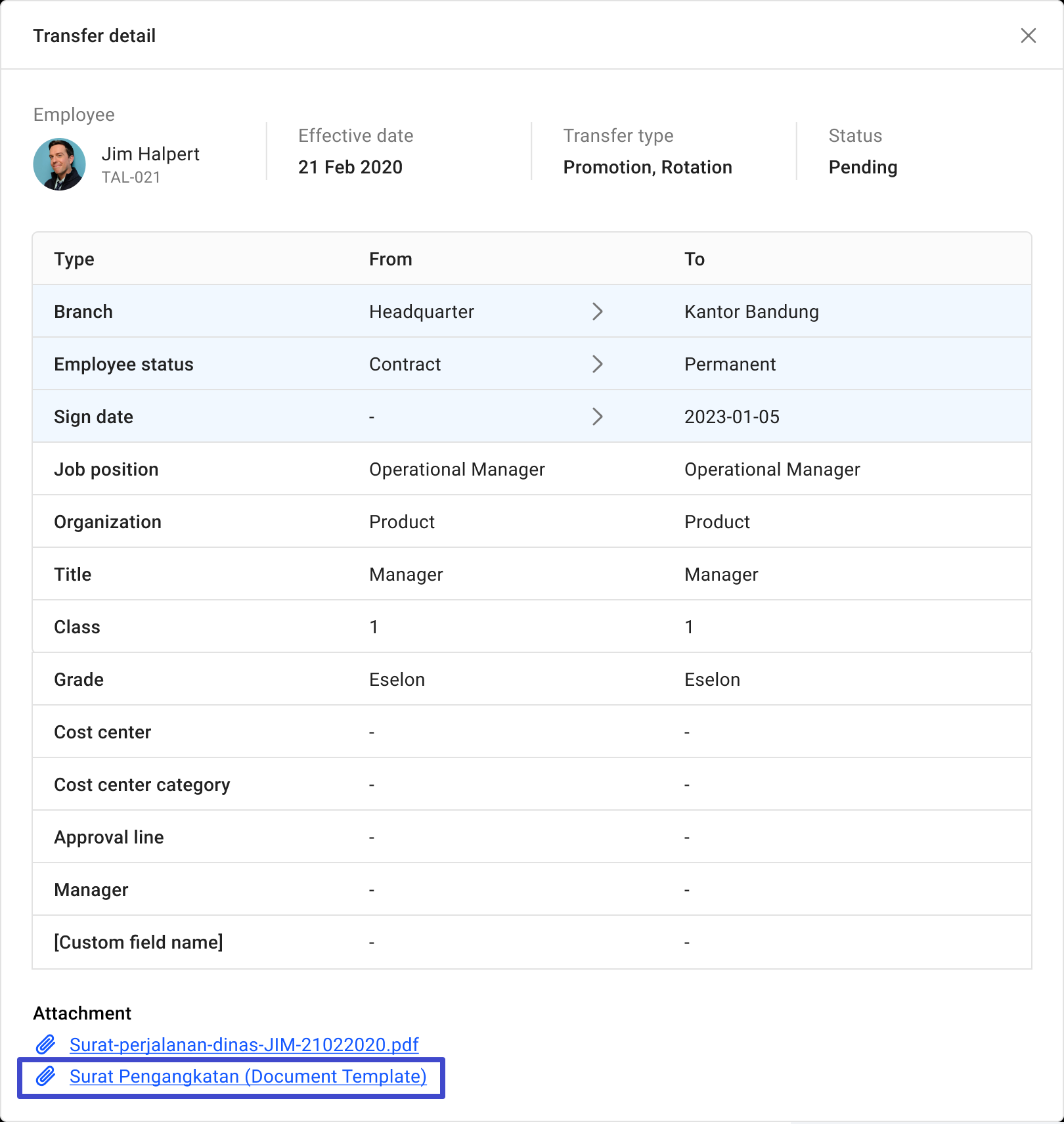 How to Integrate Employee Transfer Data with Document Templates ...