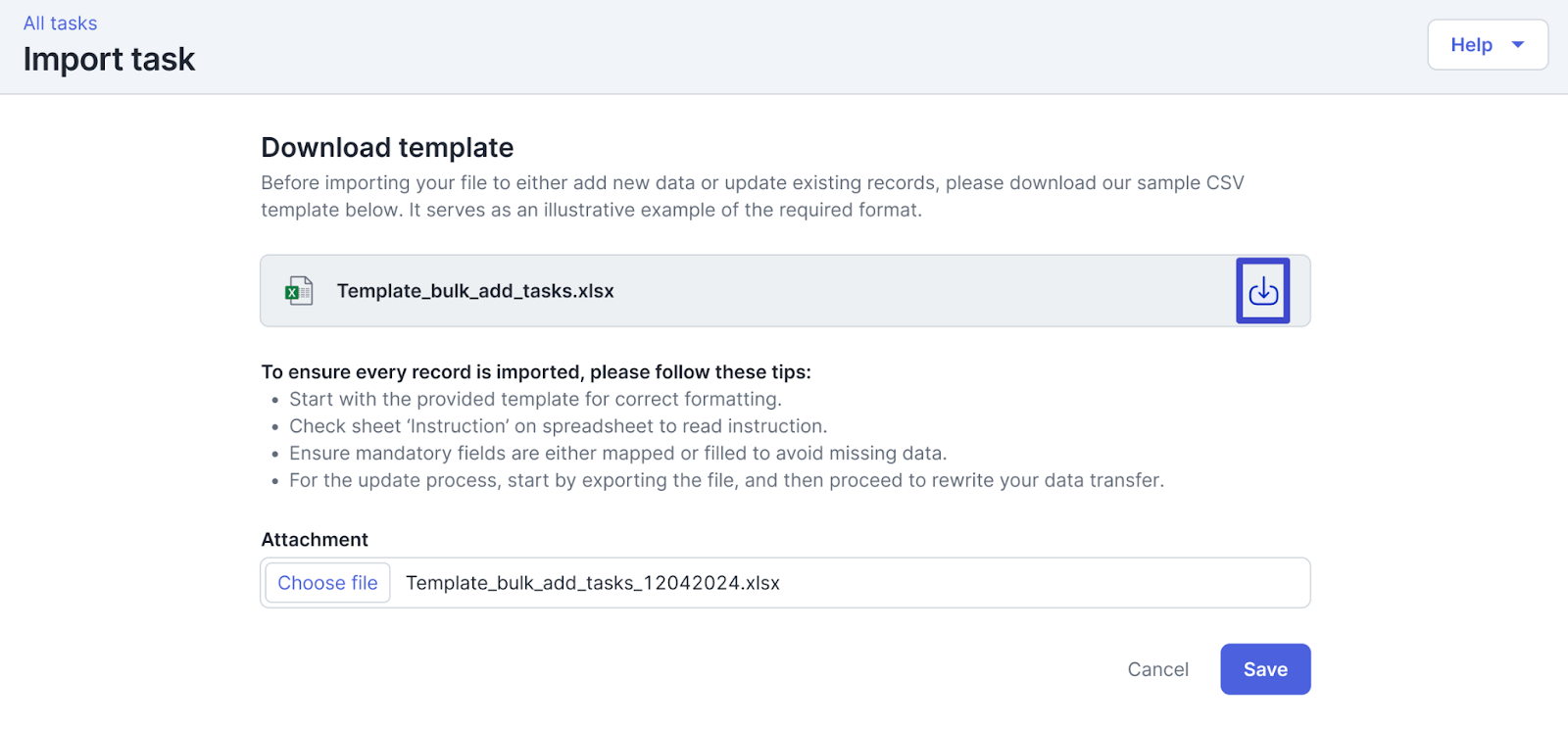 How to Bulk Import Tasks – Mekari Talenta