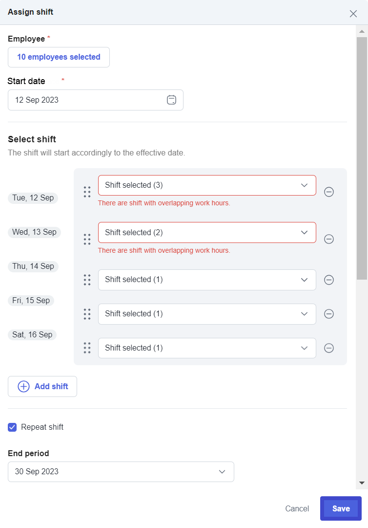 Bagaimana Cara Assign Single dan Multiple Shift pada Tampilan Calendar Scheduler – Mekari Talenta