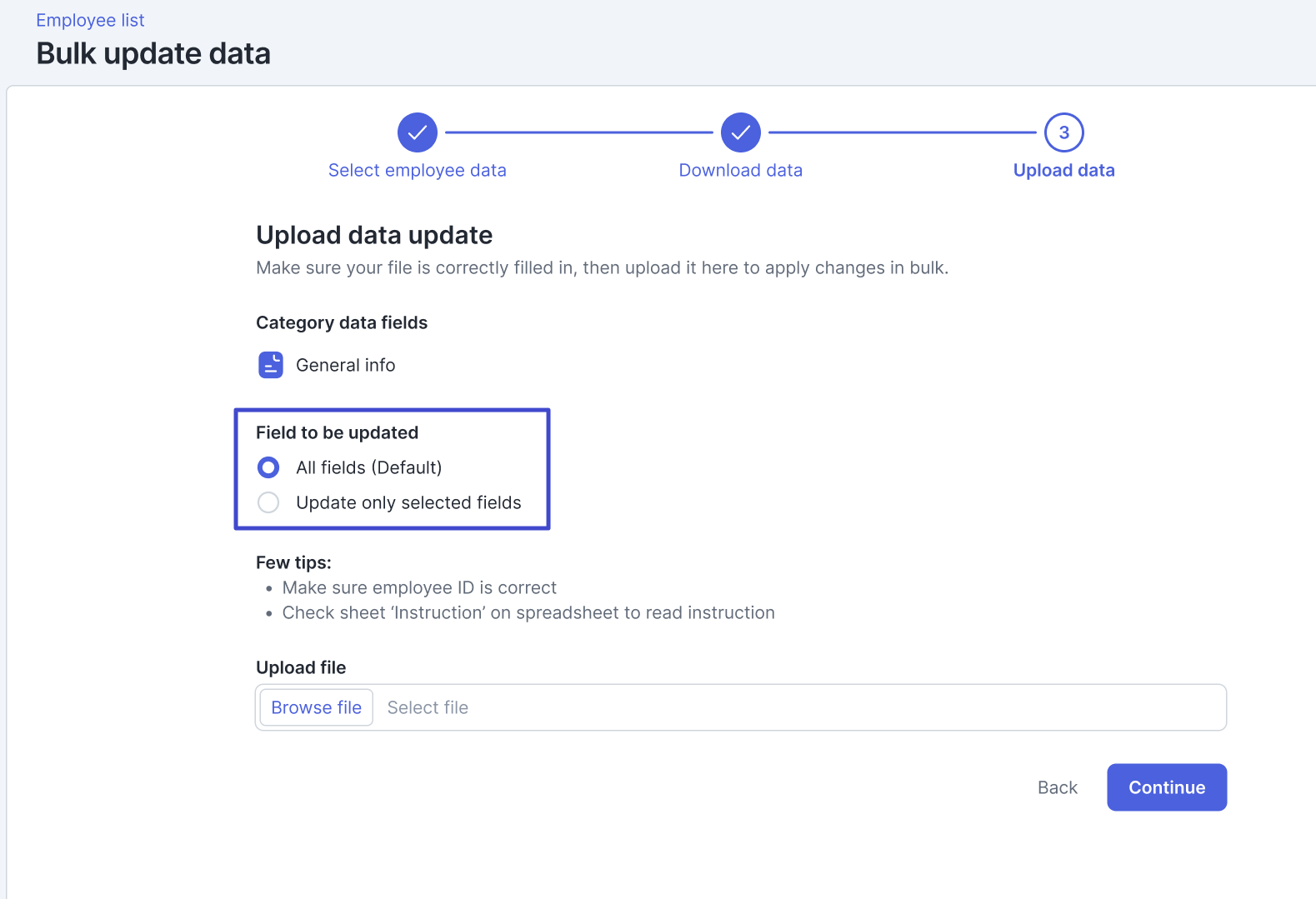 How to Import Employee Data Changes / Bulk Update Employee (New) – Mekari Talenta