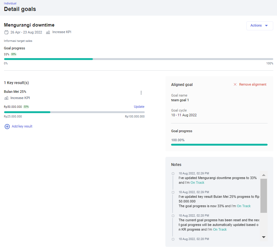 How to Update, Close, and Delete Goals – Mekari Talenta